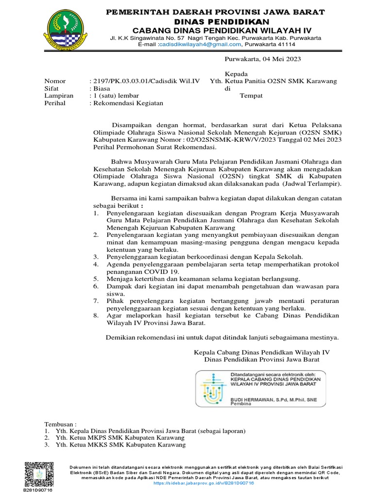 Buletin Pedoman O2sn SMK Karawang 2023 | PDF