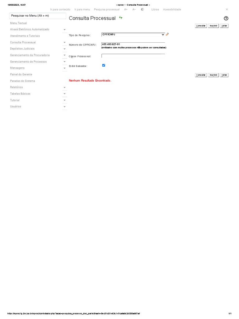 Eproc - Consulta Processual - 1 | PDF