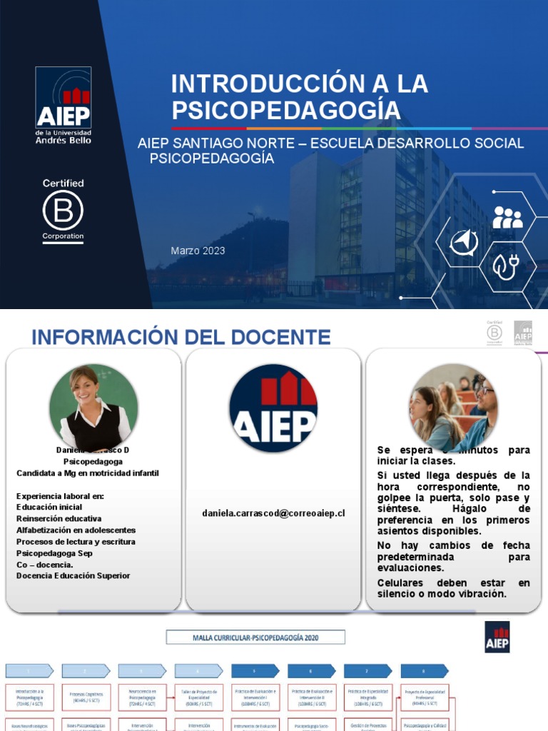 Introducción a la Psicopedagogía 2023 | PDF