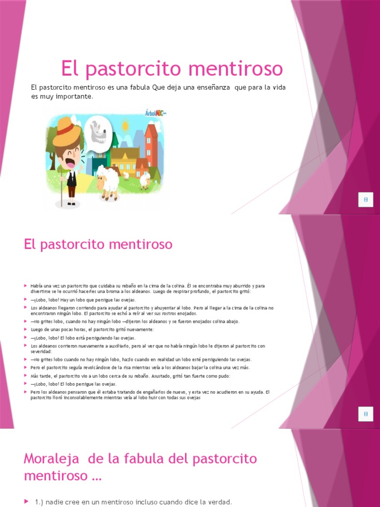 El Pastorcito Mentiroso2 Pdf Fábula