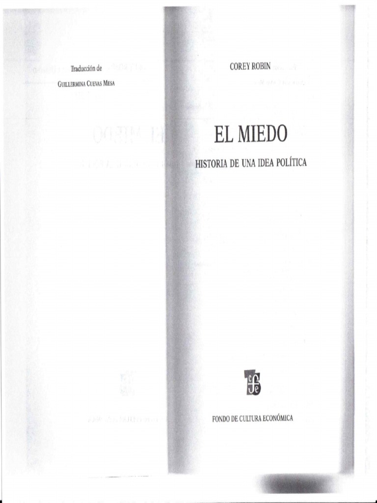 Robin, Corey - El Miedo. Historia de Una Idea Política (Cap. 1) | PDF