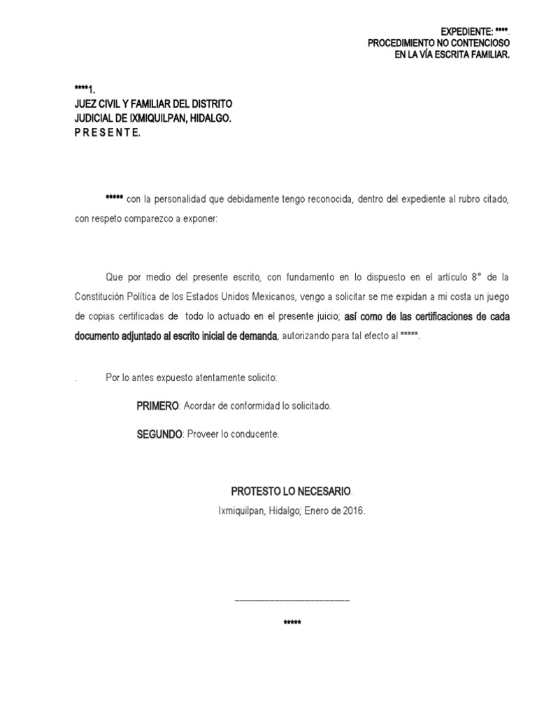 Solicitud de Copias | PDF