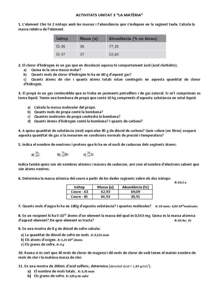 Activitats Unitat 3 | PDF