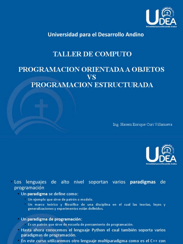 01 y 02 Programacion Estructurada VS Programacion Orientada A Objetos ... 01 y 02 Programacion Estructurada VS Programacion Orientada A Objetos ...