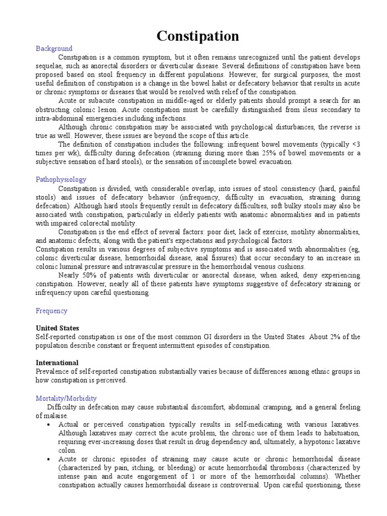 Constipation | PDF | Constipation | Rectum