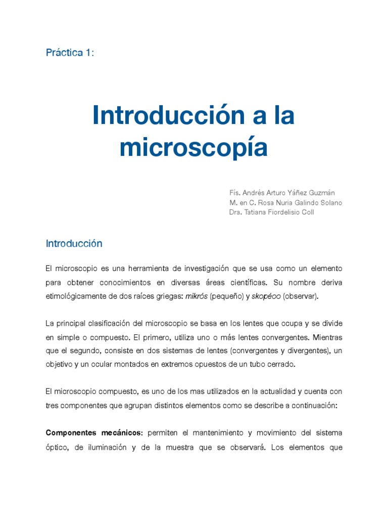 Introducción A La Microscopía | PDF