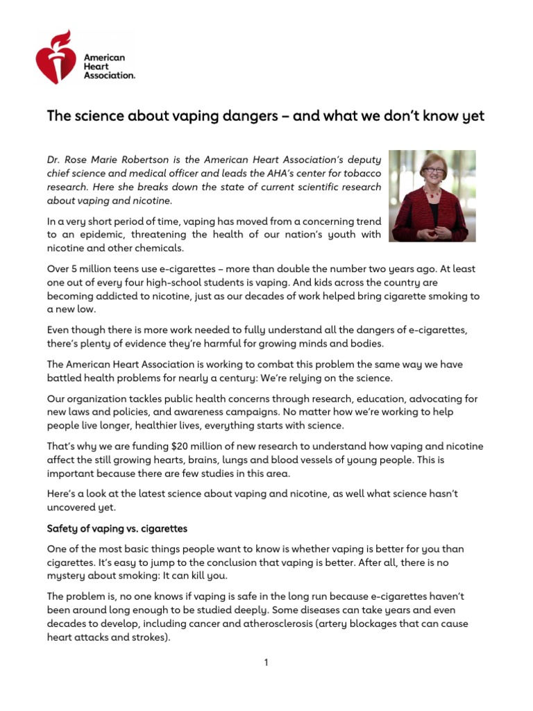 Vaping Science Explainer | PDF