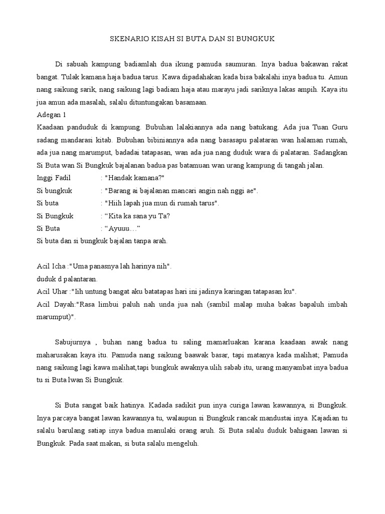 Si Buta Dan Si Bungkuk | PDF