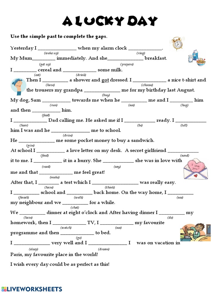 Past Simple Exercises: Good vs Bad Day | PDF