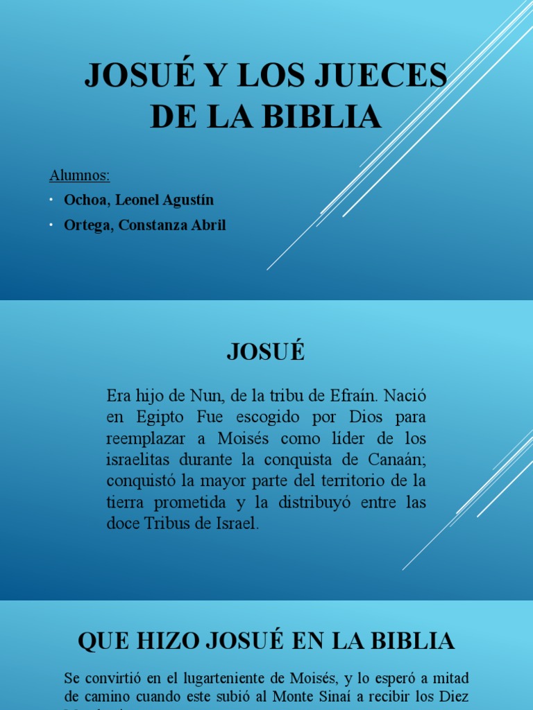 Josué y Los Jueces de La Biblia | PDF | Joshua | Libros de la Biblia hebrea