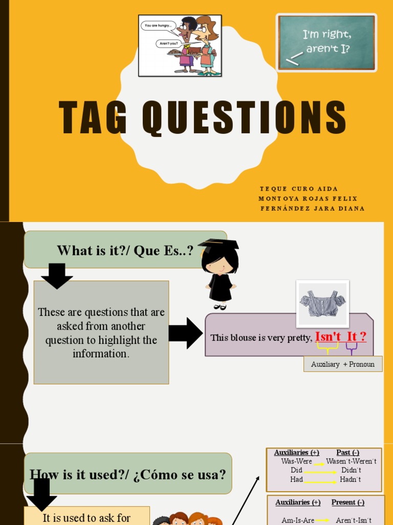 Tag Questions: Using Question Tags to Seek Clarification or Affirmation ... Tag Questions: Using Question Tags to Seek Clarification or Affirmation ...