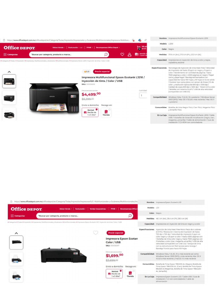 Cotización Impresoras | PDF