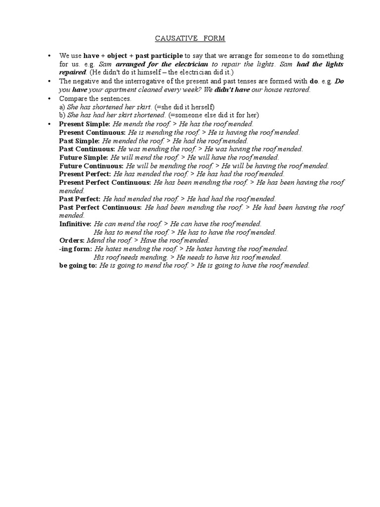 Causative Form | PDF