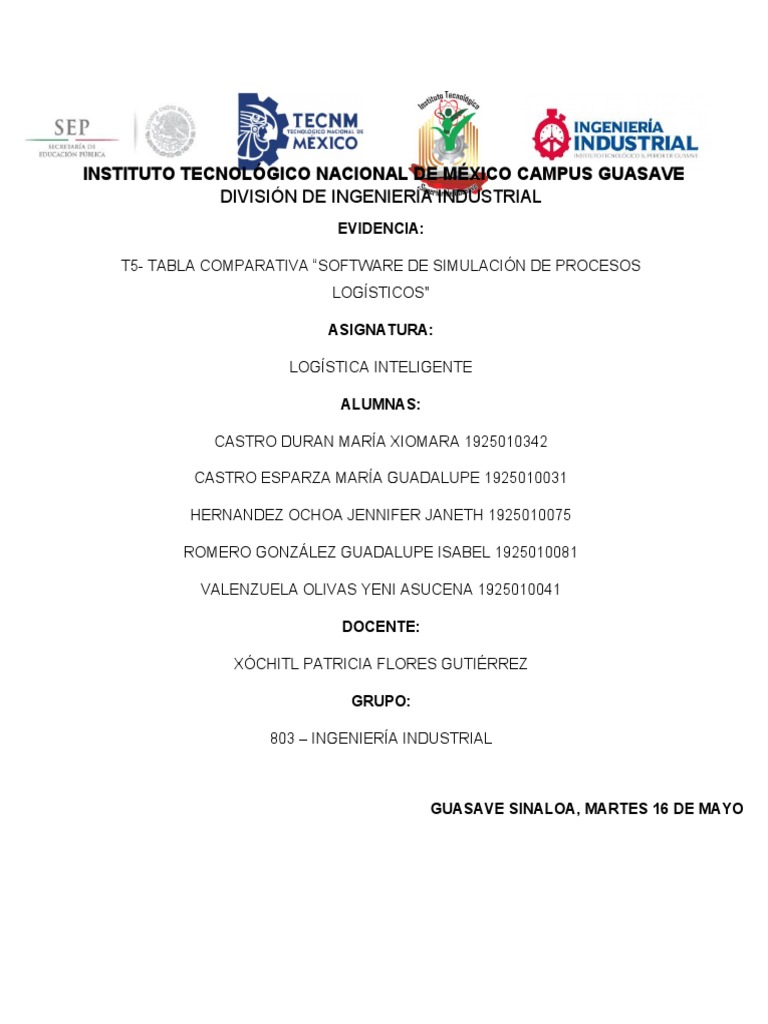 t5 - Tabla Comparativa Software de Simulación | PDF | Simulación | Software