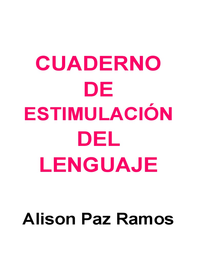 Cuaderno de Estimulación Del Lenguaje | PDF