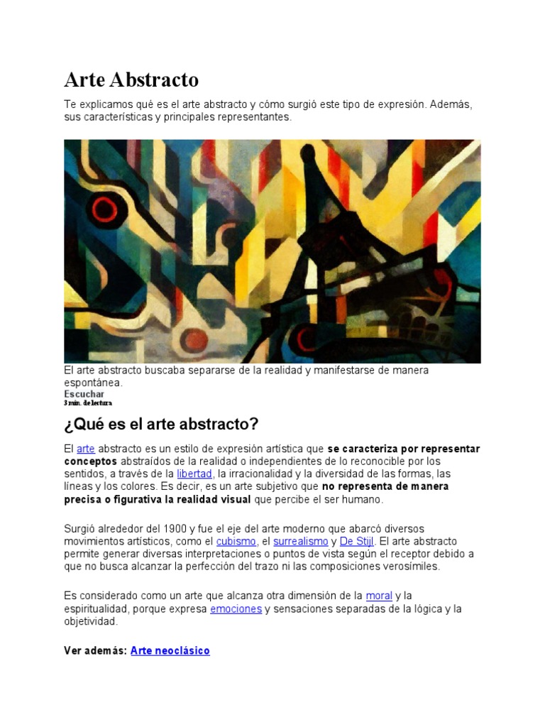 Arte Abstracto | PDF | Arte abstracto | Wassily Kandinsky