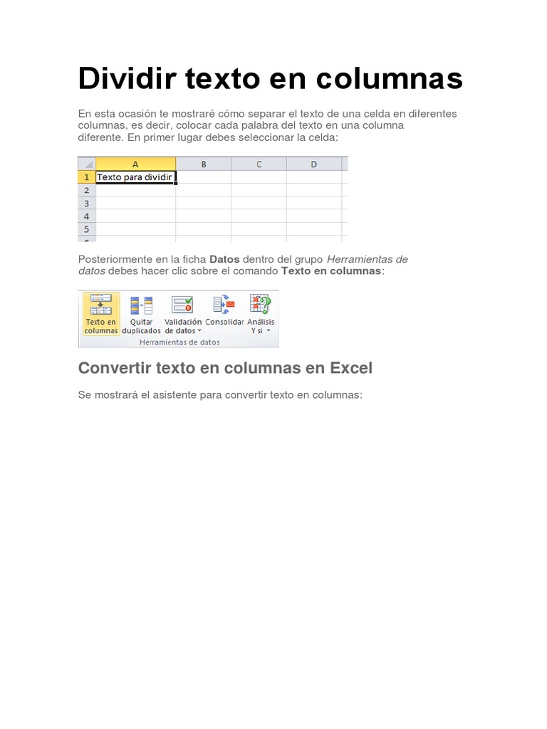 Dividir Texto en Columnas | PDF