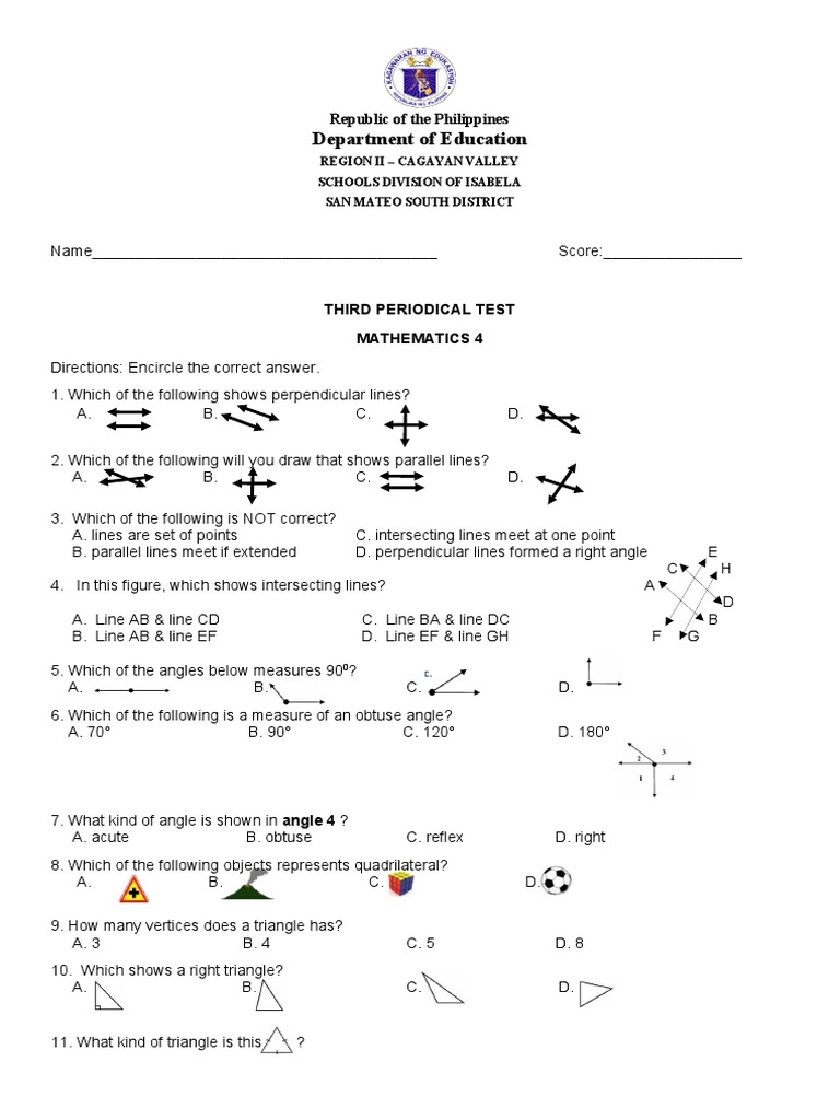 3rd GP Math Grade 4 | PDF