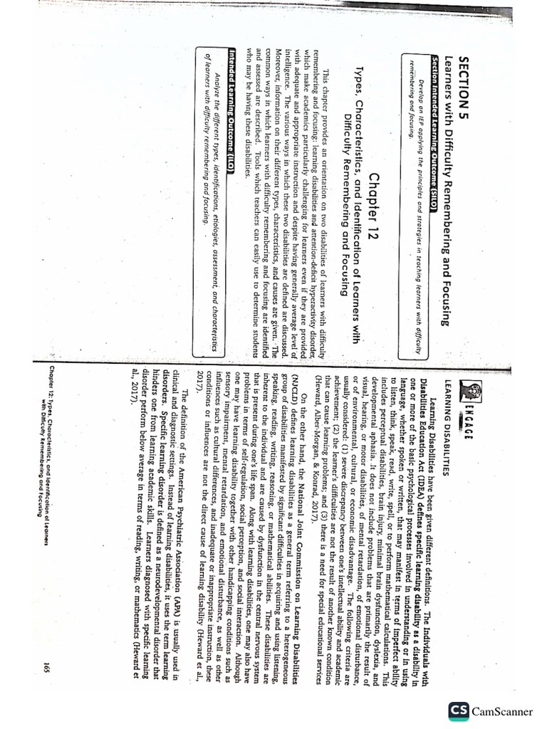 Learners With Difficulty Remembering and Focusing | PDF