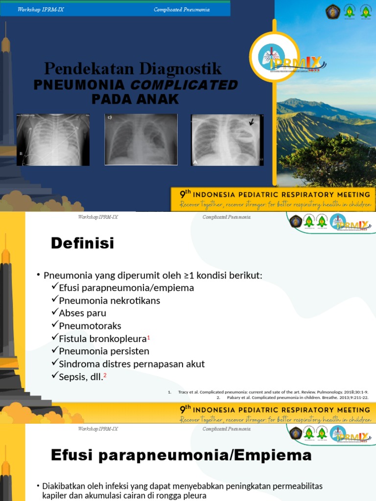 IPRM Workshop Complicated Pneumonia PPT Template | PDF | Kesehatan Holistik