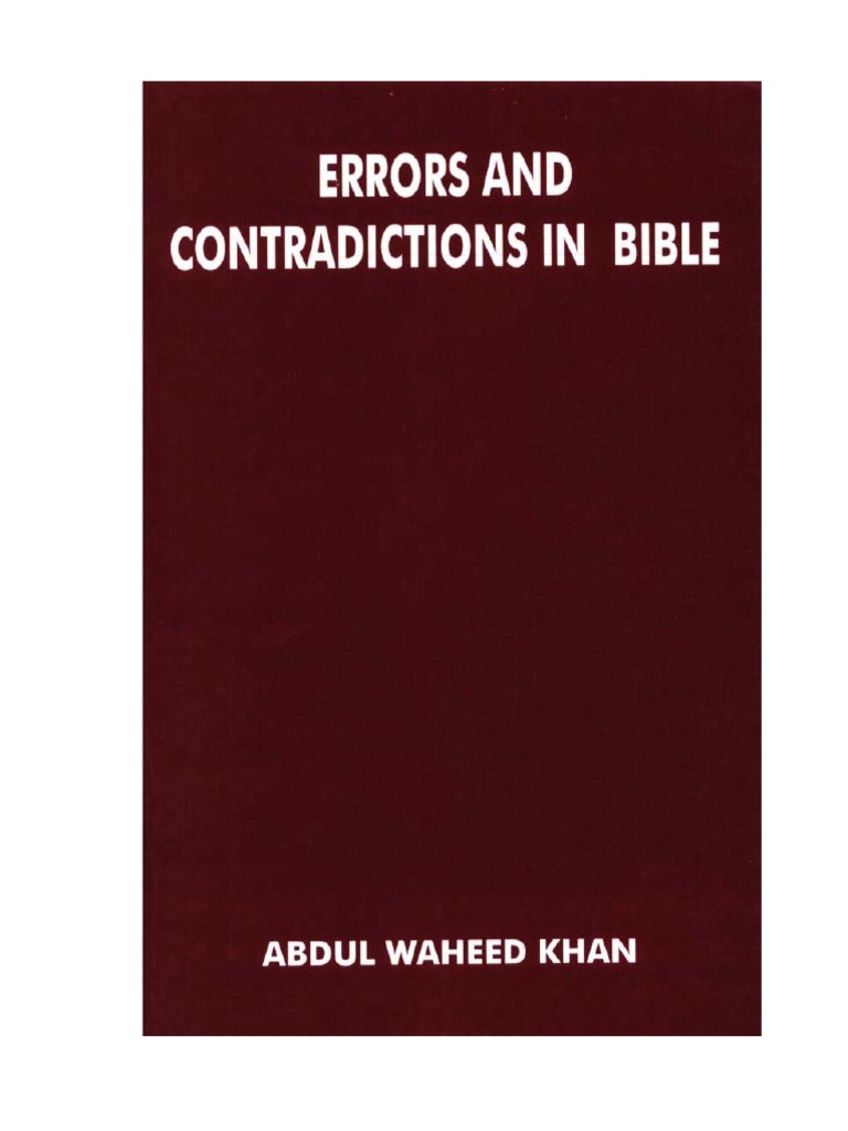 Bible Errors and Contradictions Explained | PDF | Social Science | History