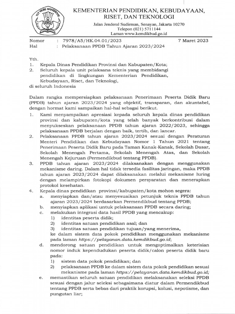 Se PPDB 2023-2024 | PDF