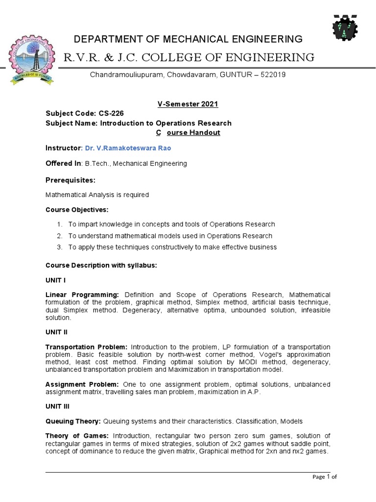 Operation_Research | PDF