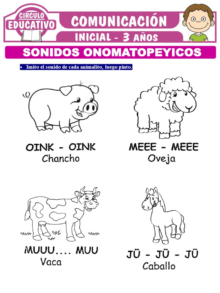 Sonidos Onomatopeyicos para Ninos de Tres Anos | PDF