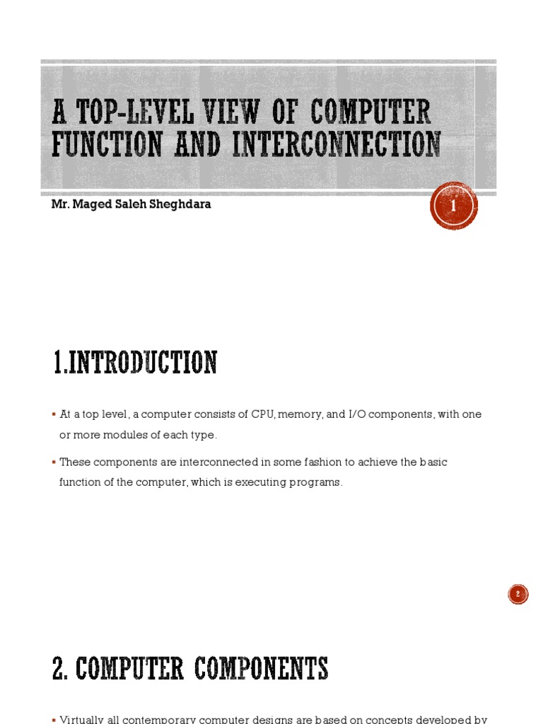 Computer Org L4 Pdf Input Output Central Processing Unit
