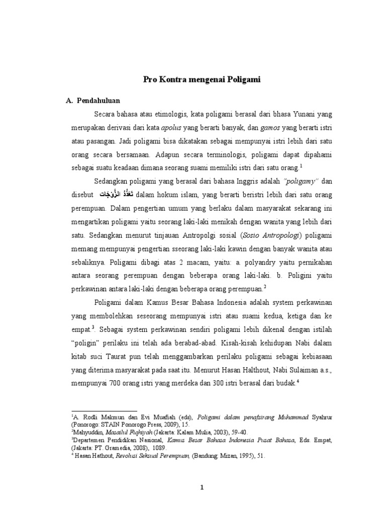 Pro Kontra Mengenai Poligami | PDF | Agama & Spiritualitas