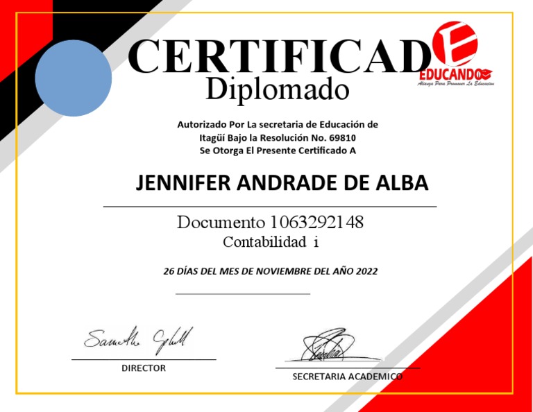 Certificado Diplomados - Docx202221 | PDF