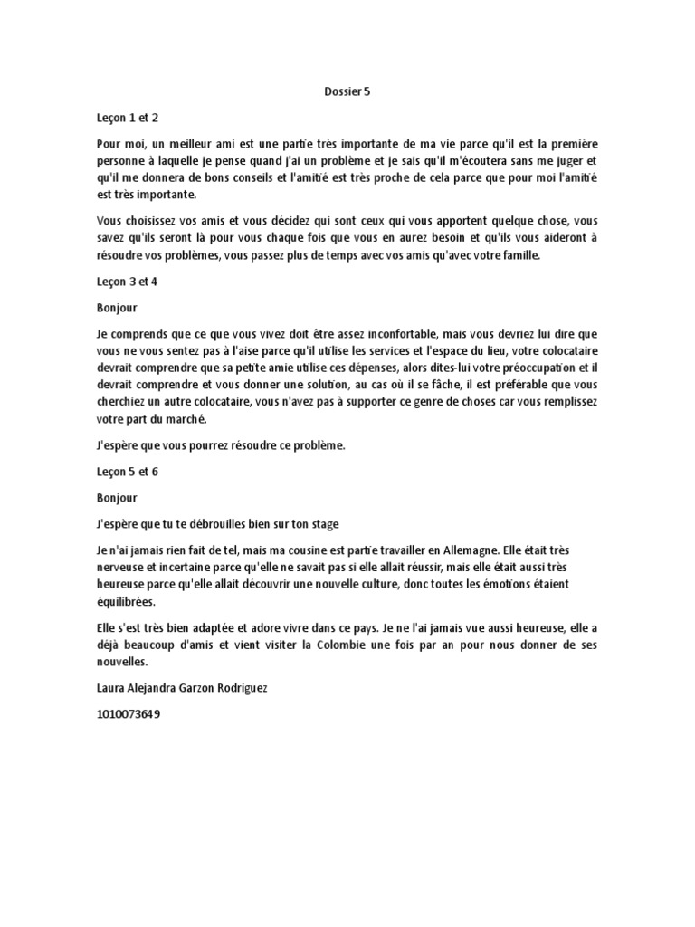 Dossier 5 A2 | PDF