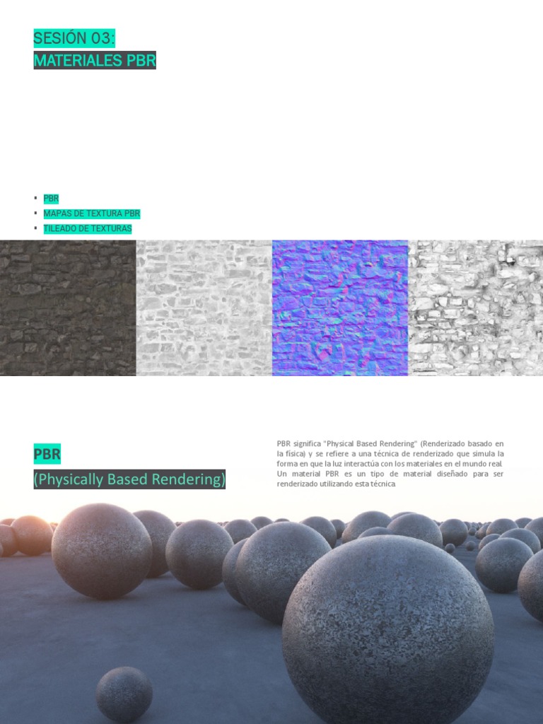 Introducción a Materiales PBR y Texturas | PDF | Mapeado de texturas ...