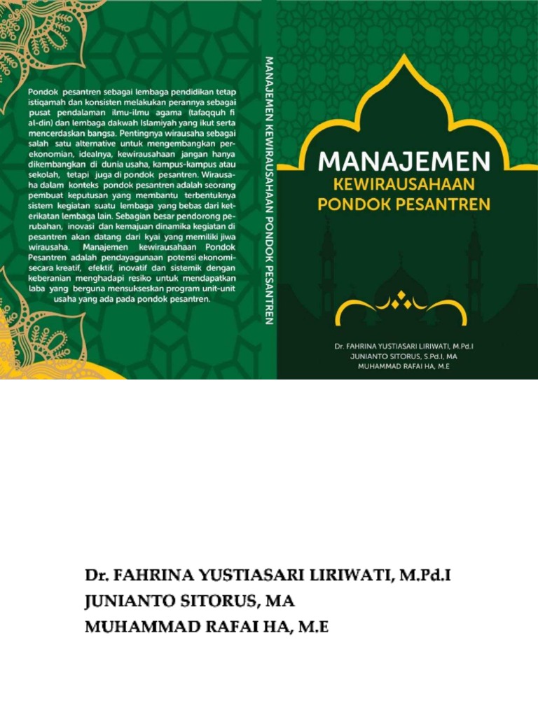 Manajemen Kewirausahaan Pondok Pesantren (Dr. Fahrina Yustiasari ...
