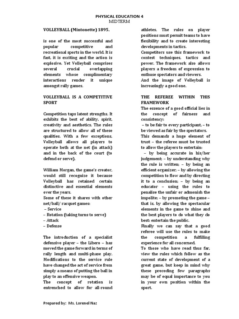 VOLLEYBALL | PDF | Volleyball