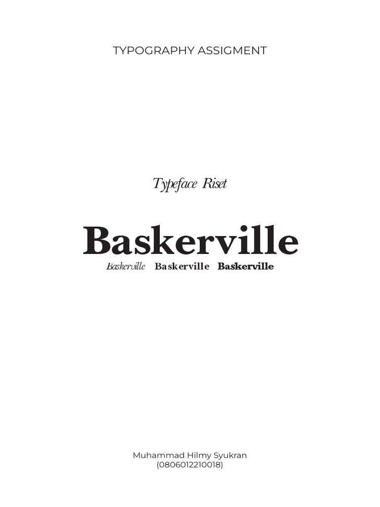 Baskerville Font | PDF