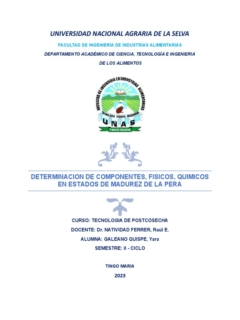 Determinacion de Componentes PERA | PDF