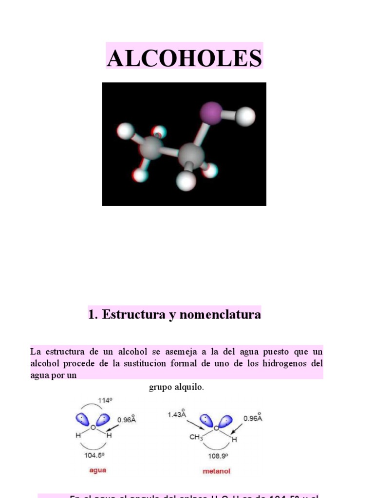 Alcoholes, Expo de Quimica | PDF | Éter | Ácido