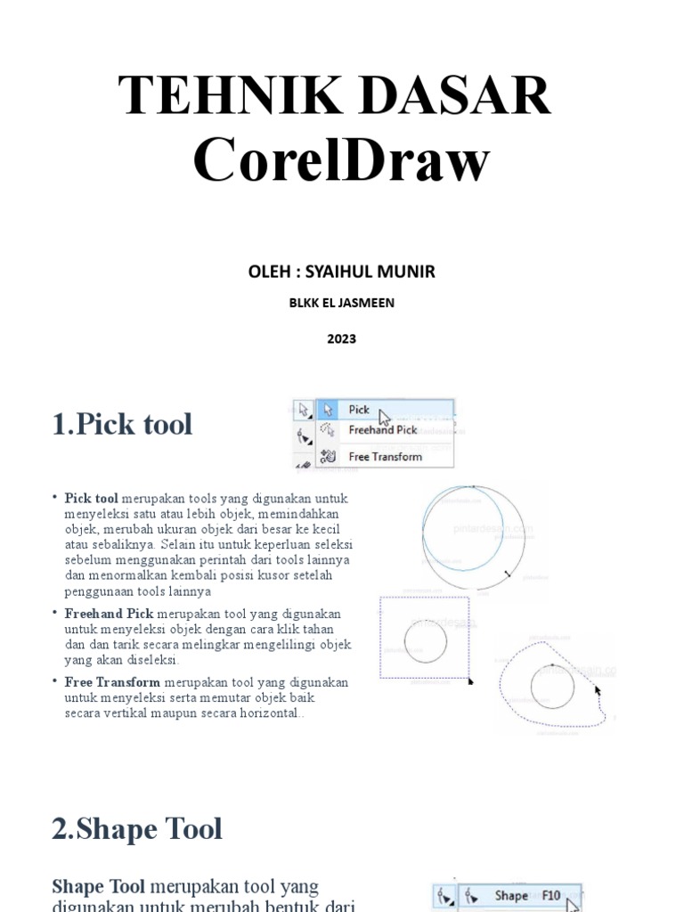 Tehnik Dasar Corel Draw Print | PDF | Karier & Perkembangan