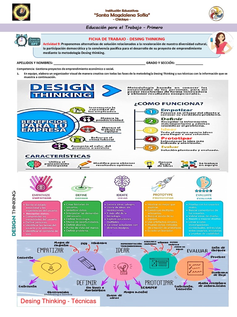 9 Imprimir Ficha de Trabajo2 Ept - Desing Thinking | PDF | Relaciones personales, crianza y ...