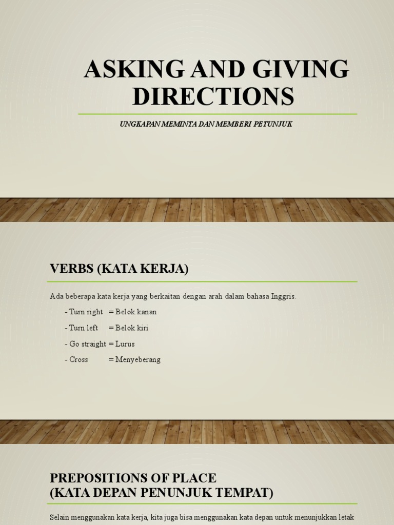 PPT Asking and Giving Directions | PDF