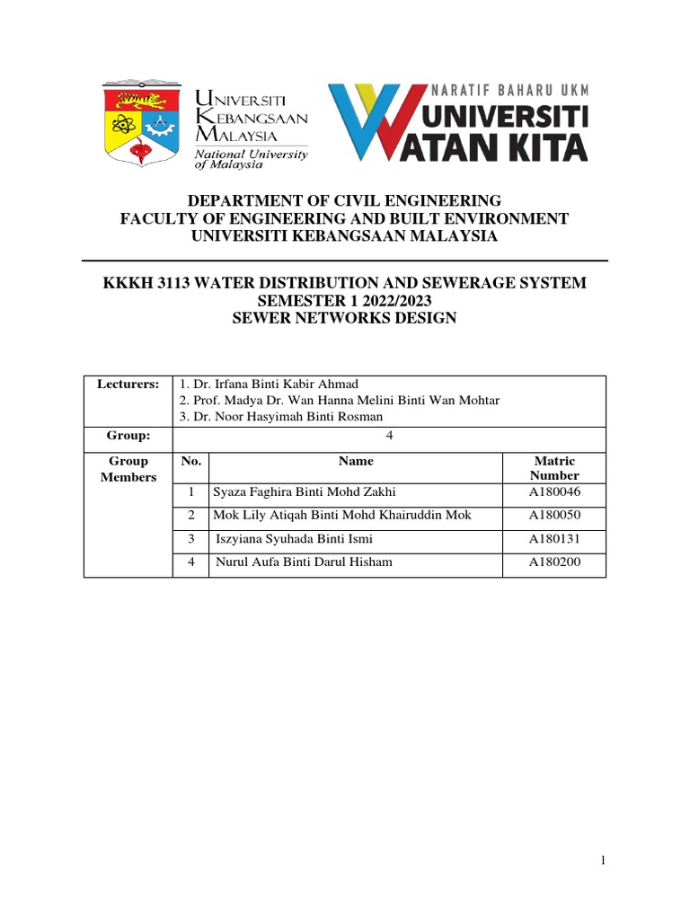 Group 4 Report Pdf Sanitary Sewer Sewerage