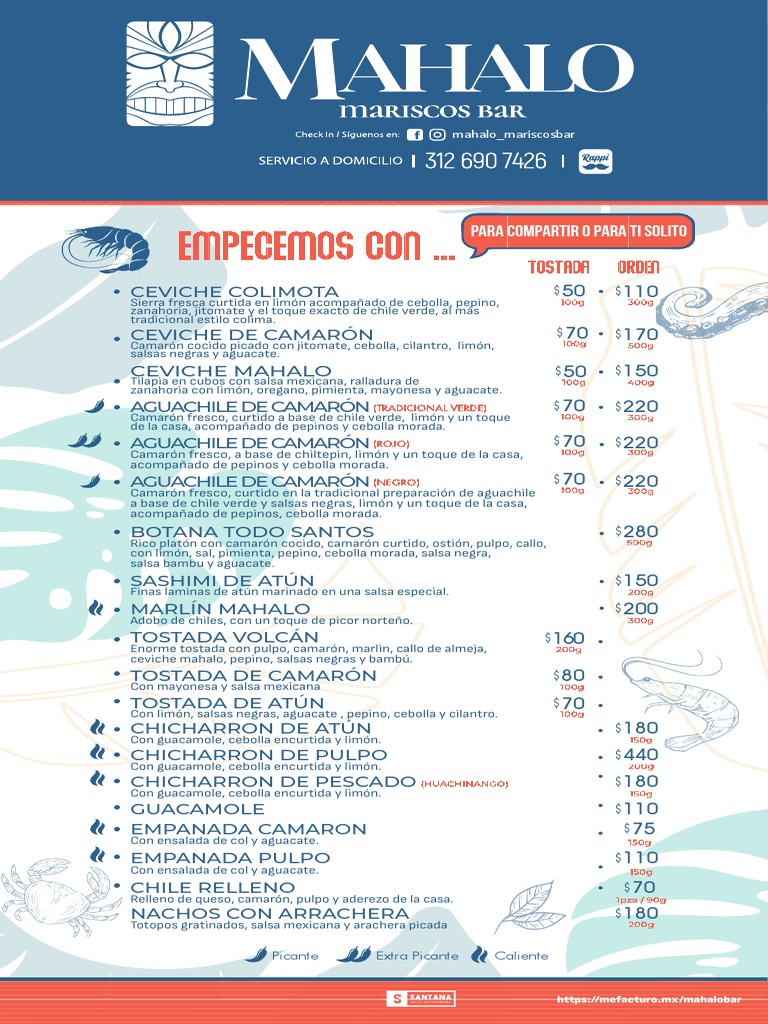 Menumovil Mahalo | PDF