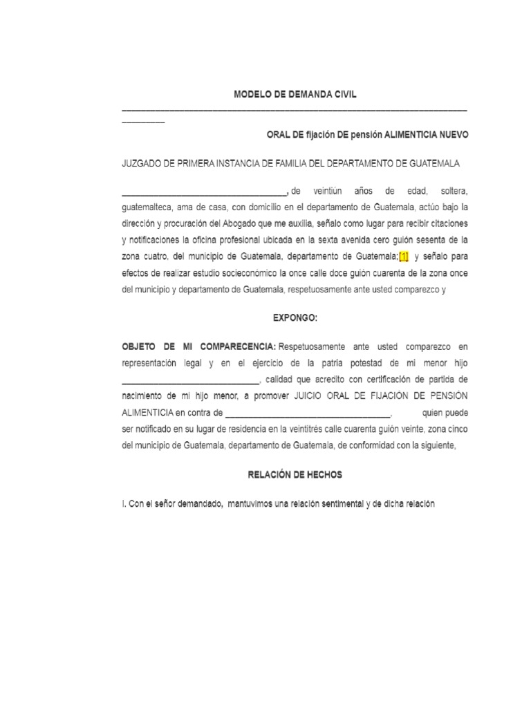 Modelo de Demanda Civil | PDF