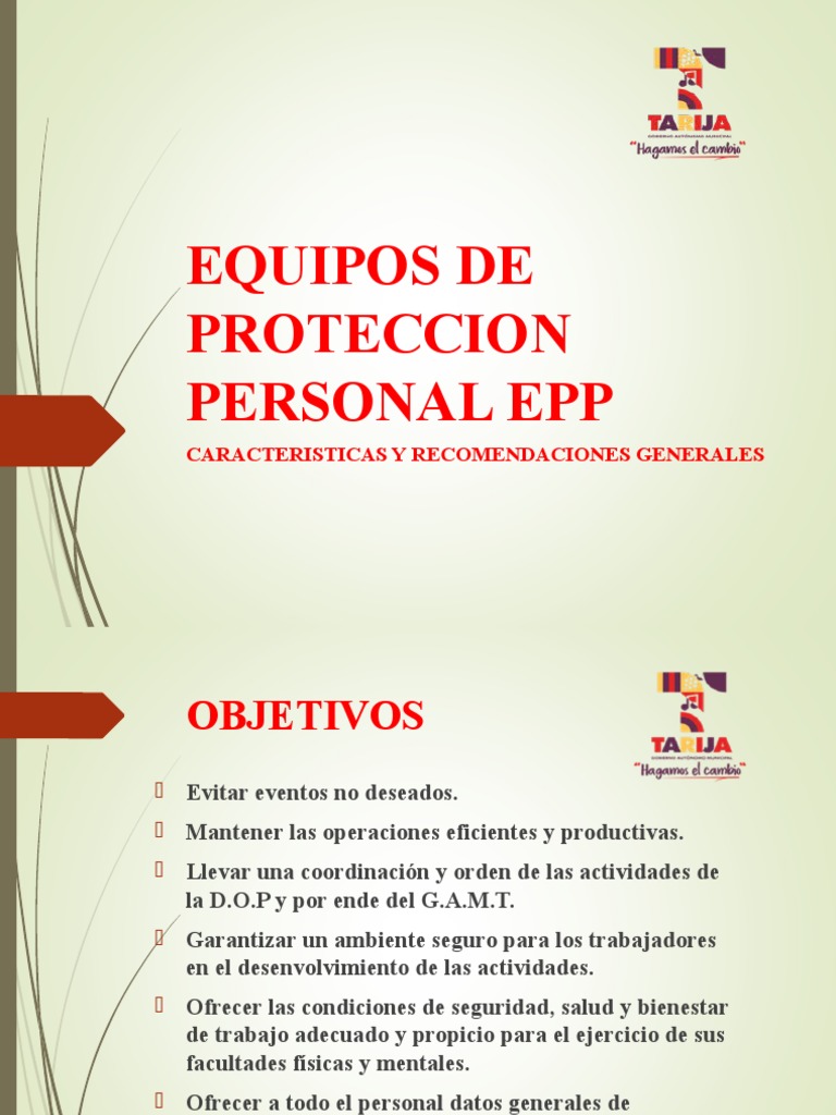 Recomendaciones generales sobre equipos de protección personal (EPP) | PDF | Guante | Bota
