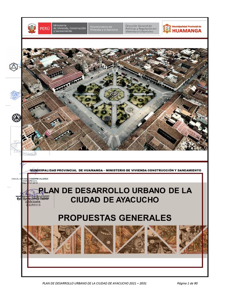Plan de Desarrollo Urbano Ayacucho 2021-2031 | PDF | Planificación urbana | Sustentabilidad