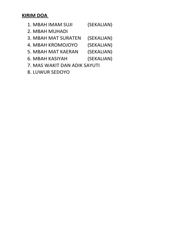 Kirim Doa | PDF