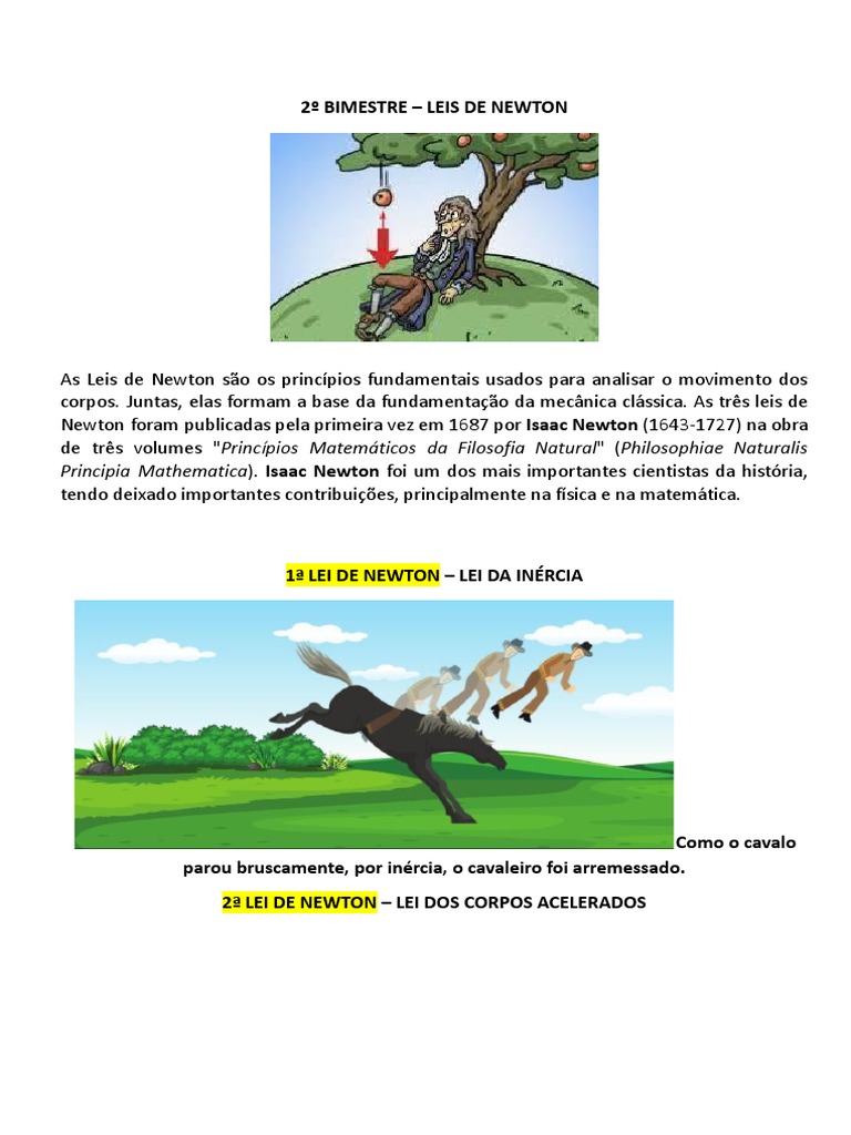 1 AT 2ºBIM Leis de NEWTON Atividade Adaptada PA 1ºano | PDF 1 AT 2ºBIM Leis de NEWTON Atividade Adaptada PA 1ºano | PDF