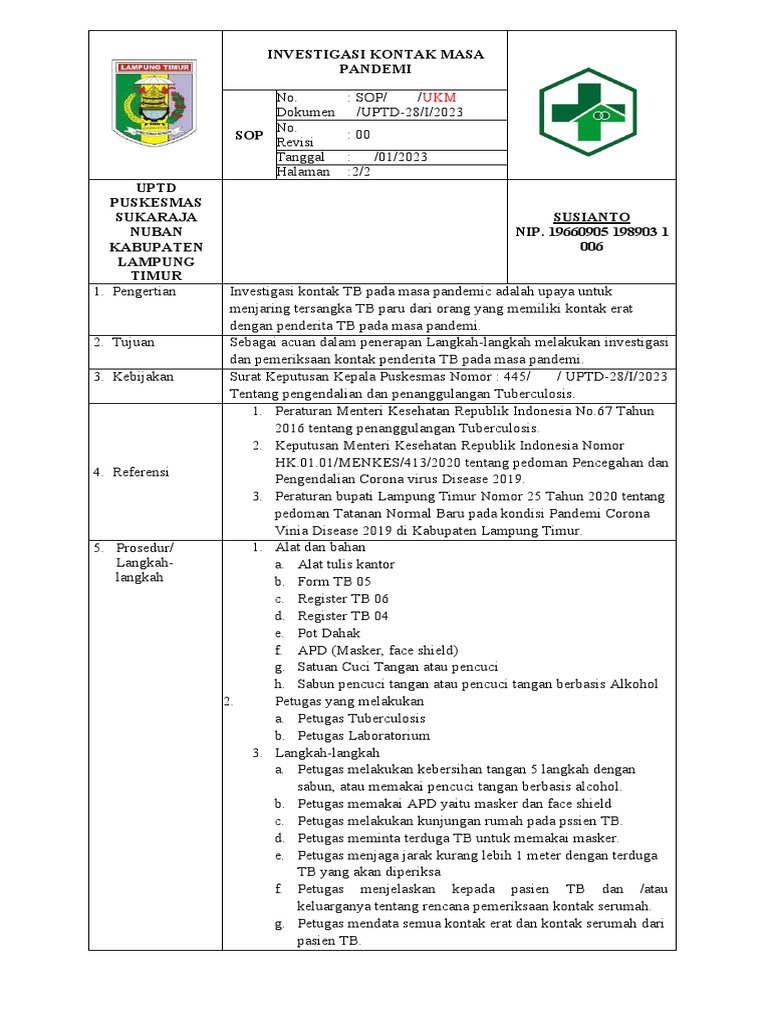 Sop Ik Dan TPT | PDF