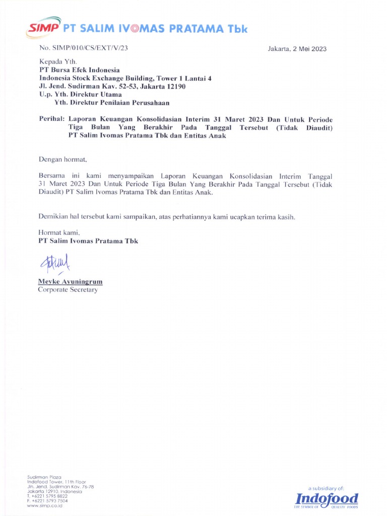 SIMP - LK Q1 2023 - 2 Mei 2023 | PDF